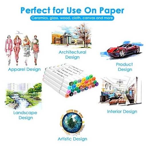 Touchcool 40 Colors Double Tips Marker Pens Set for Painting & Illustr ...