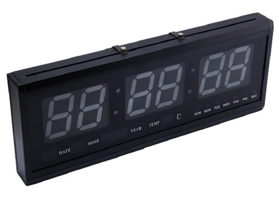 HoTai Large LED Digital Wall Clock 18.9 Inch, Large Red LED Display wi ...