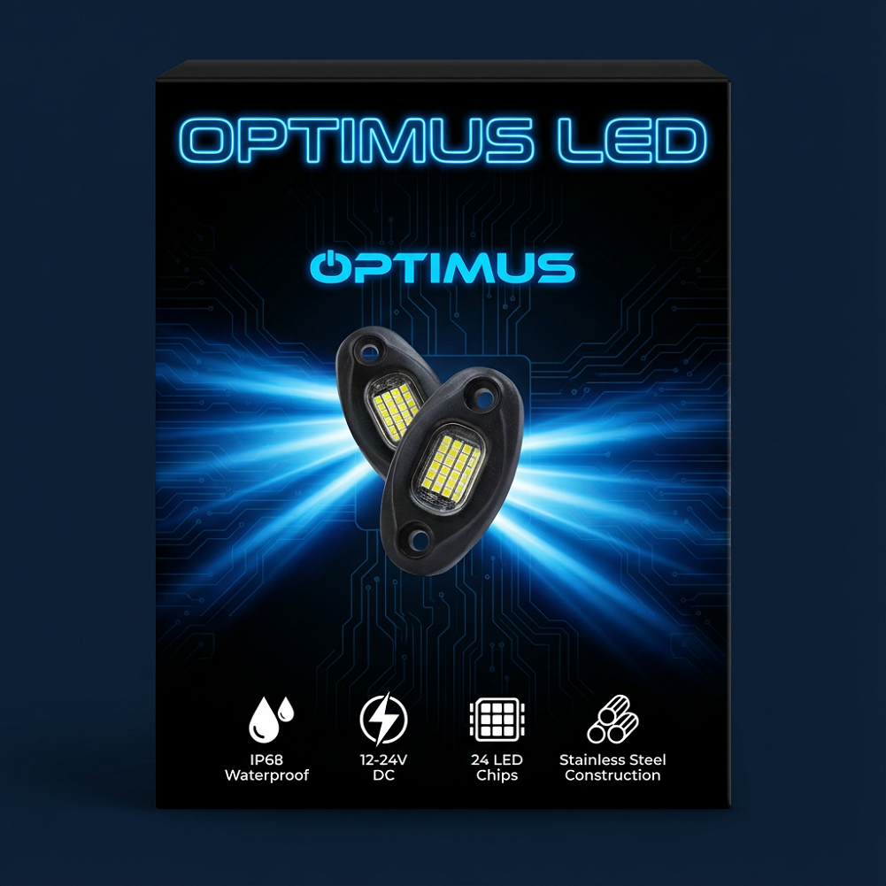 Optimus LED Rock Light, A Pair of 12-24V DC High Brightness Universal ...