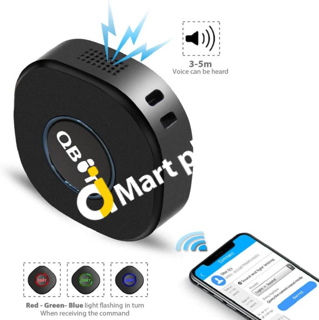 QBIT Mini Personal GPS Tracker with Track solid App, Wi-Fi Positioning ...
