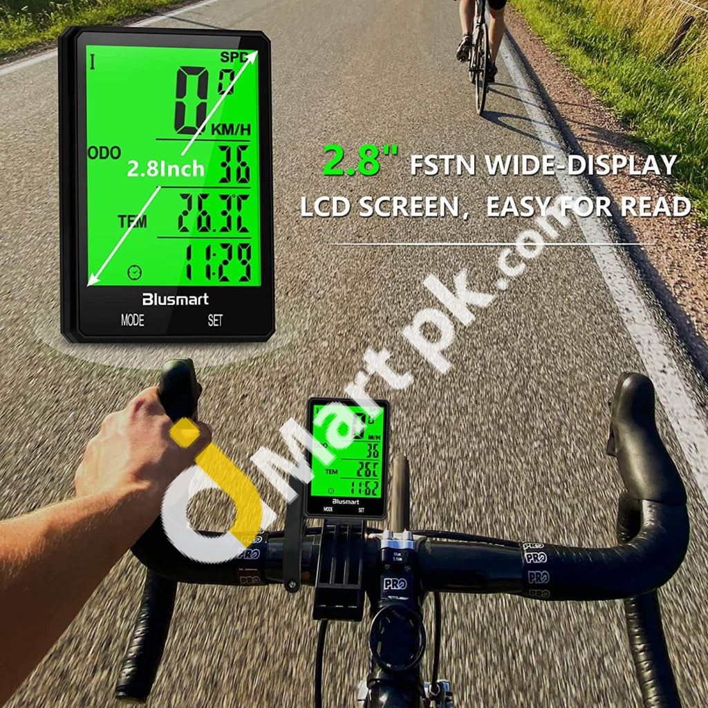 BluSmart Bike Computer Wireless Waterproof Bike Speedometer with Wide ...