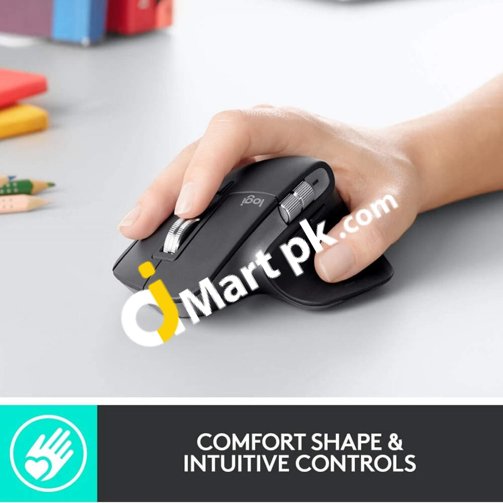 Logitech® MX Master 3 Advanced Wireless Mouse, USB C Bluetooth Ultra-F ...