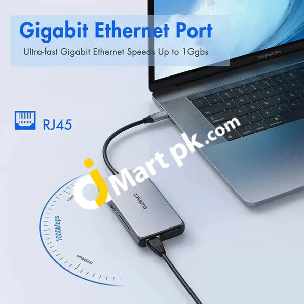 Zmuipng 10-in-1 USB-C Hub to HDMI + RJ45 + VGA + USB2.0 + 2x USB3.0 ...